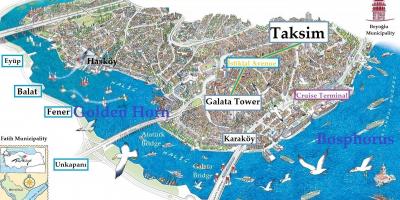 Taksim istanbul mapa - Istanbul taksim mapa (Turkey)